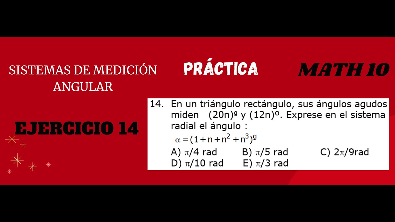 SISTEMAS DE MEDICIÓN ANGULAR EJERCICIO 14 - YouTube