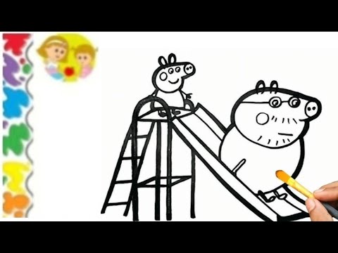draw dad peppa pig 🐖🌈 ️| step-by-step dady pig Drawing | colorful dady ...