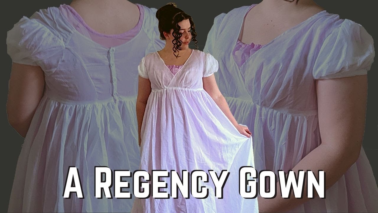 Making a Regency Overdress - YouTube