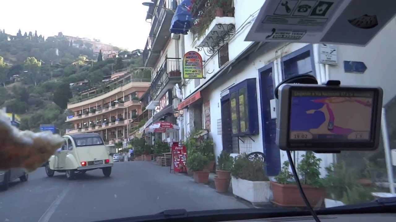 Guidando Via Nazionale Taormina - YouTube
