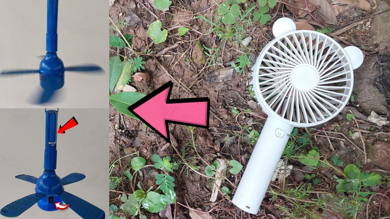Mini battery-operated ceiling fan with light - recycling idea from old ...