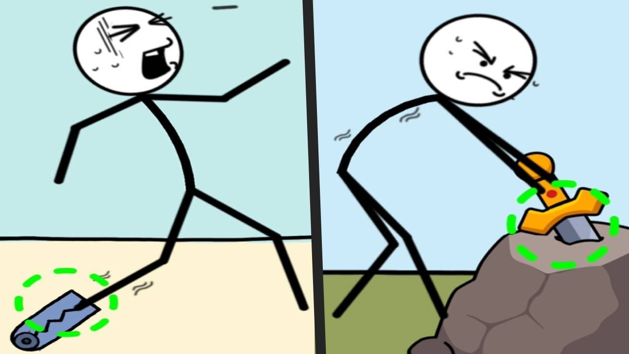 TRICKY LIFE vs TIDY UP - All Levels New UPDATE STICKMAN Satisfying ...