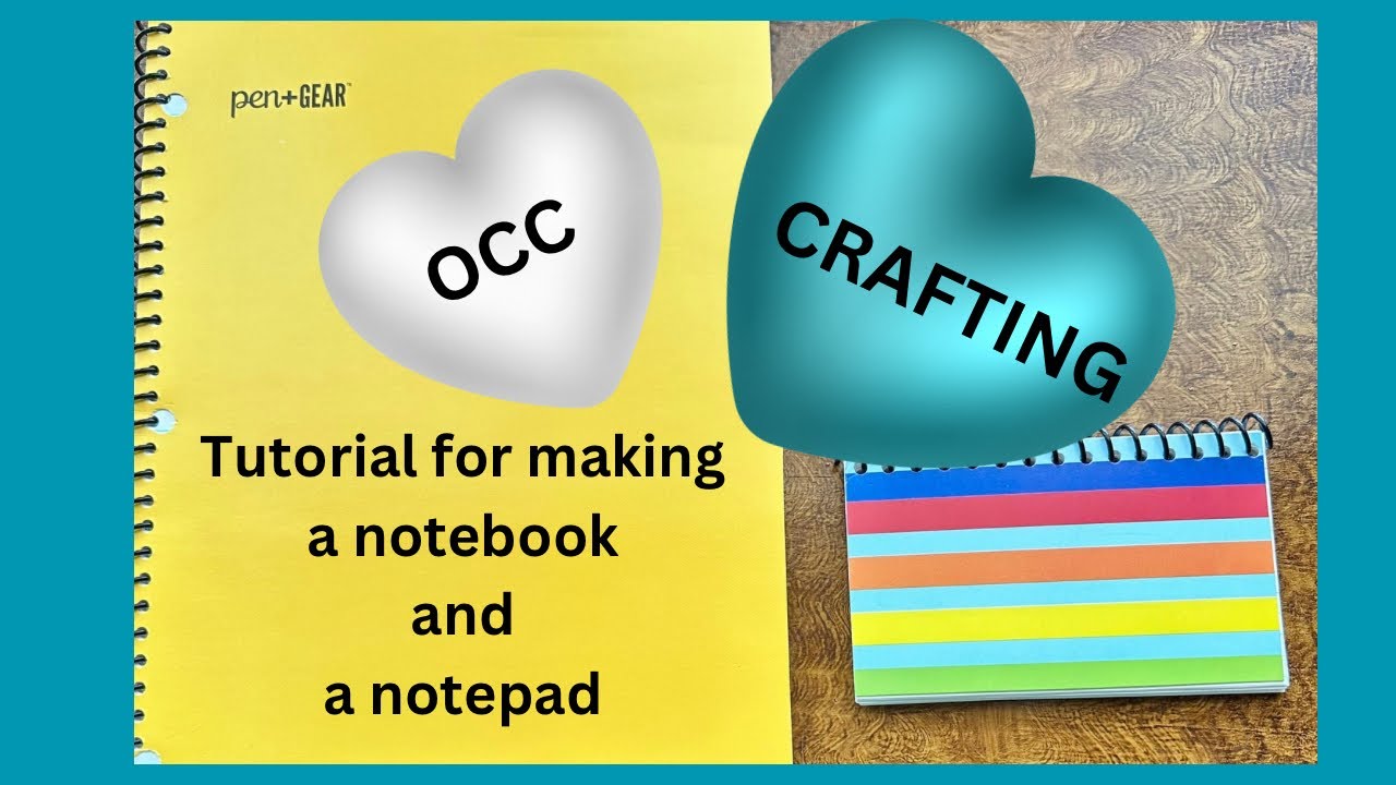 OCC shoebox crafting - making a notebook and a notepad - YouTube