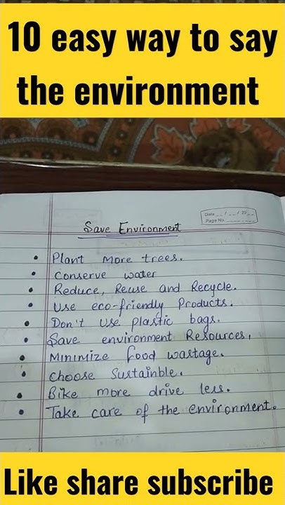 10 easy way to save environment/ how to take care of the environment/ # ...