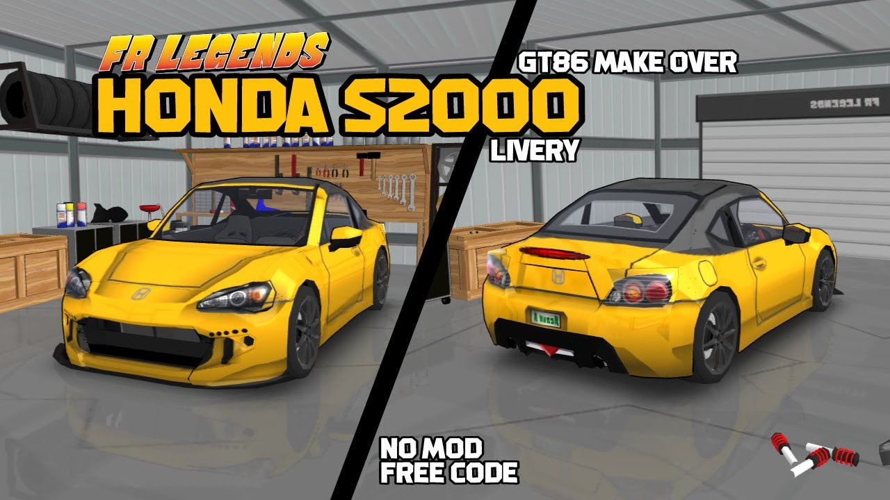 FR legends Honda s2000 livery | free code | Acrux A | Frl #33 - YouTube