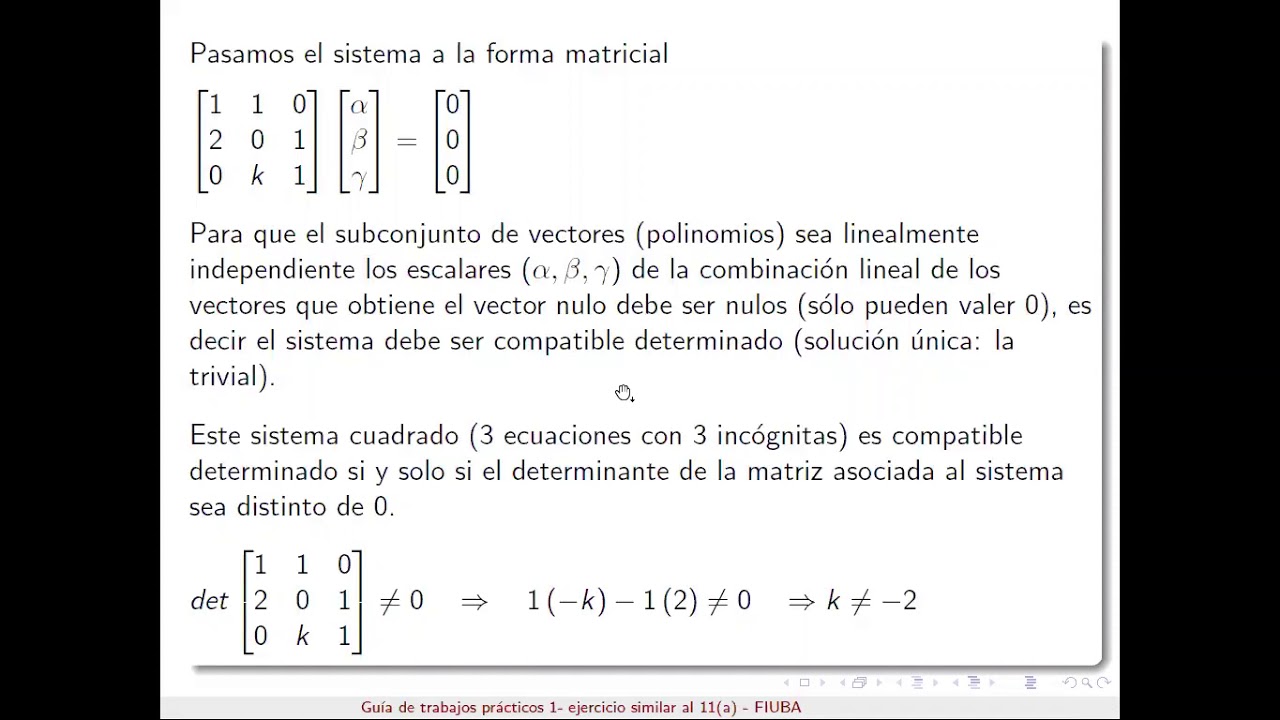 Conjunto de polinomios linealmente independiente - YouTube