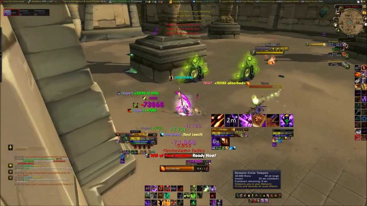 Monk Lock Mage vs Shaman Lock DK - YouTube