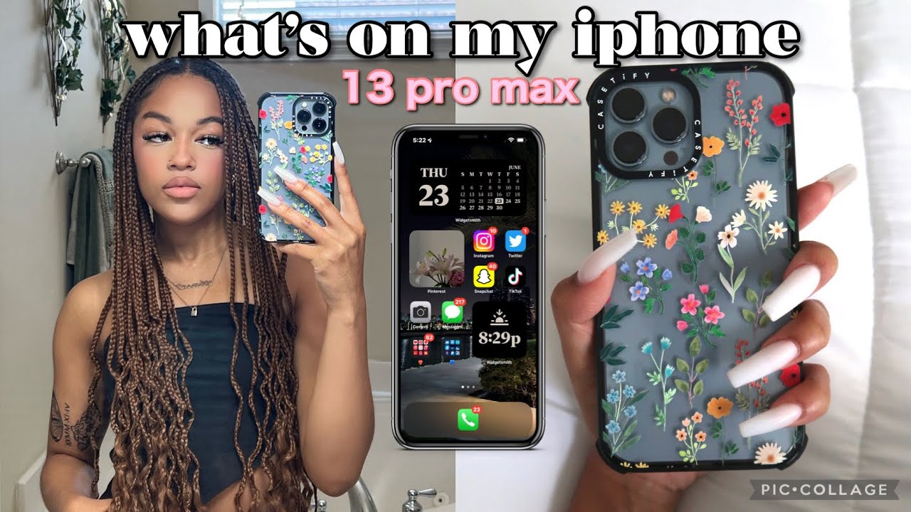 WHAT'S ON MY IPHONE 13 PRO MAX *SIERRA BLUE* | widgets, aesthetic home ...