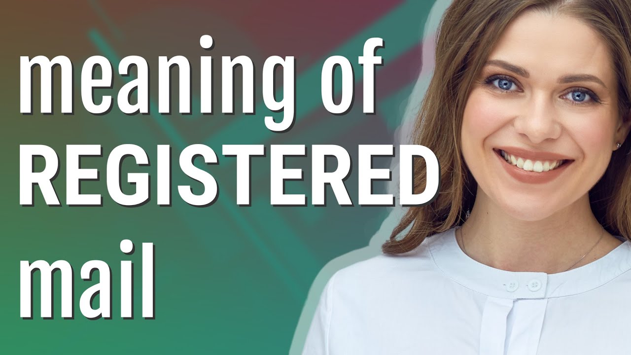 Registered mail | meaning of Registered mail - YouTube