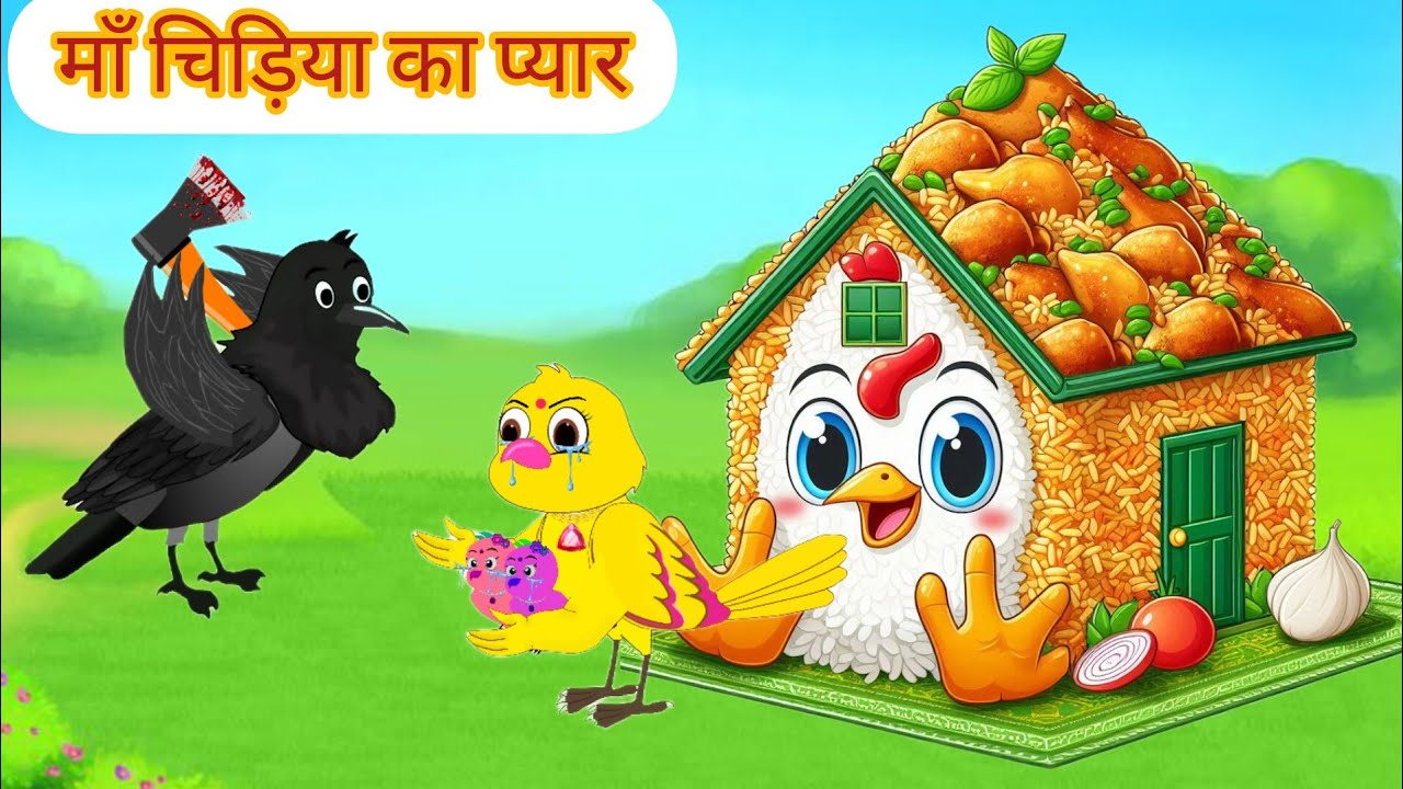 माँ चिड़िया का प्यार | chidiya cartoonkahani hindi cartoon hindi moral ...