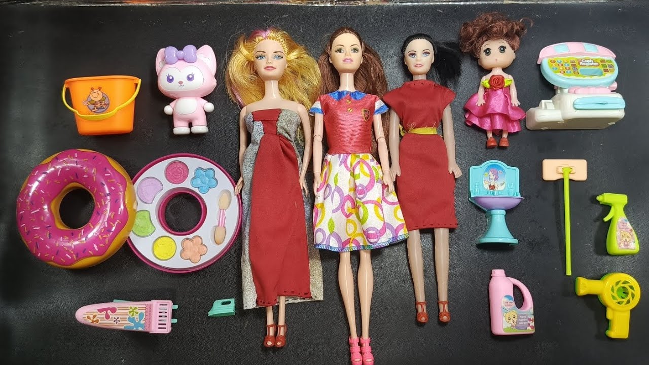 ASMR Toys 8:26 Satisfying with Barbie and Friends Make Up and Assorted ...