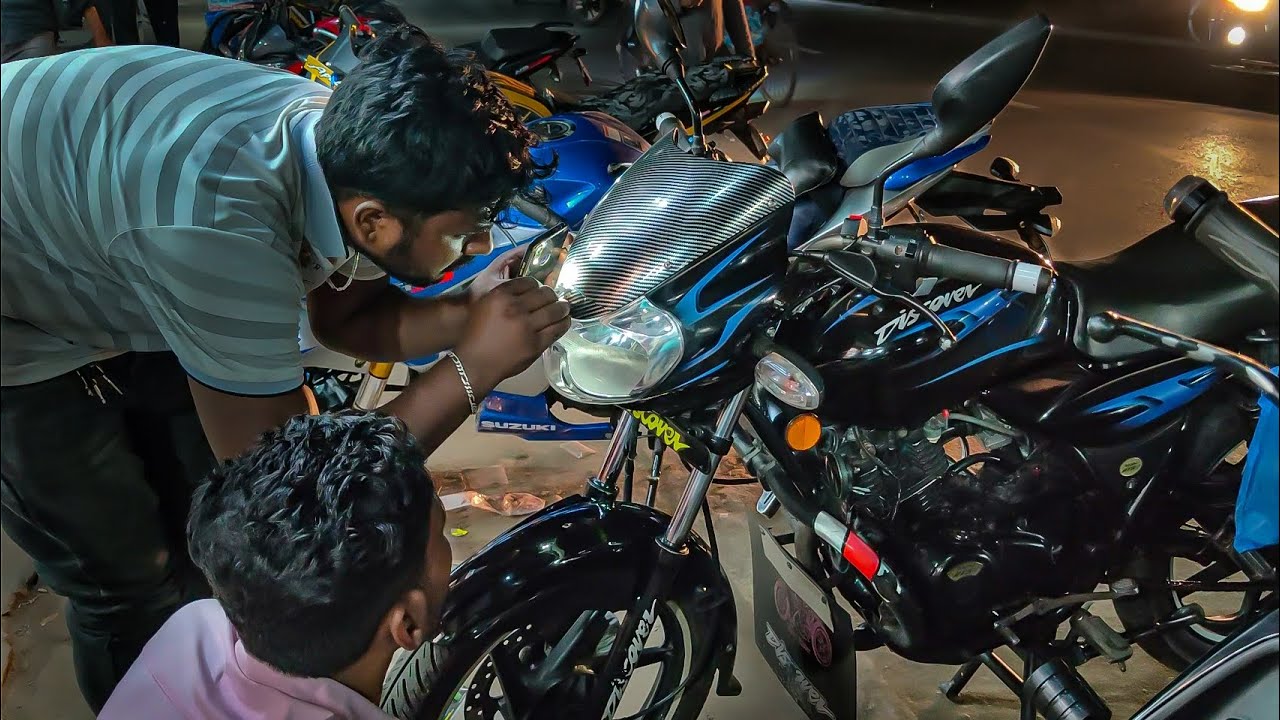 Sticker pasting on a #motorcycle | Bangladesh - YouTube