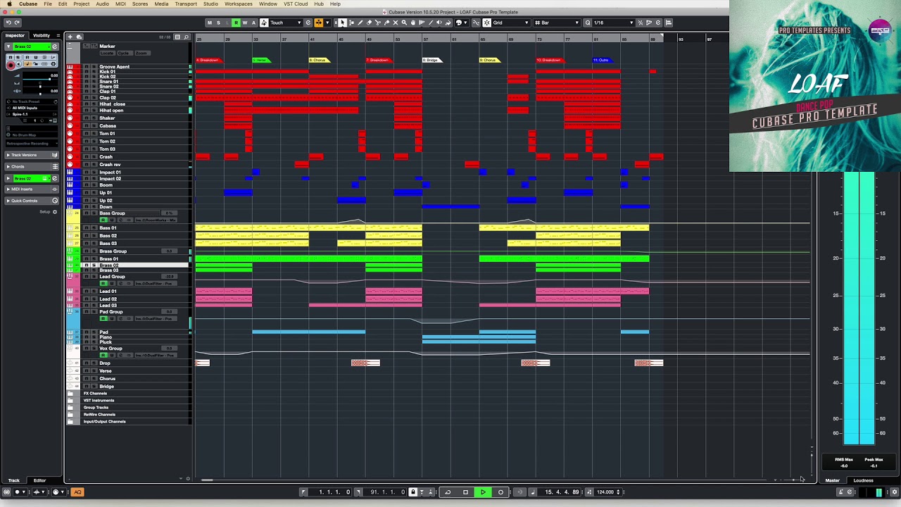 Cubase Pro Template LOAF ( Dance Pop ) #cubasetemplate #cubase # ...