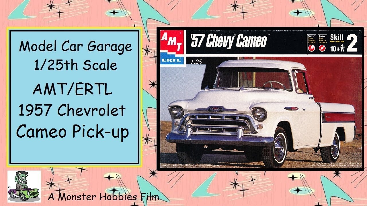 Model Car Garage - 1957 Chevrolet Cameo Pickup Truck Model Kit by AMT ...