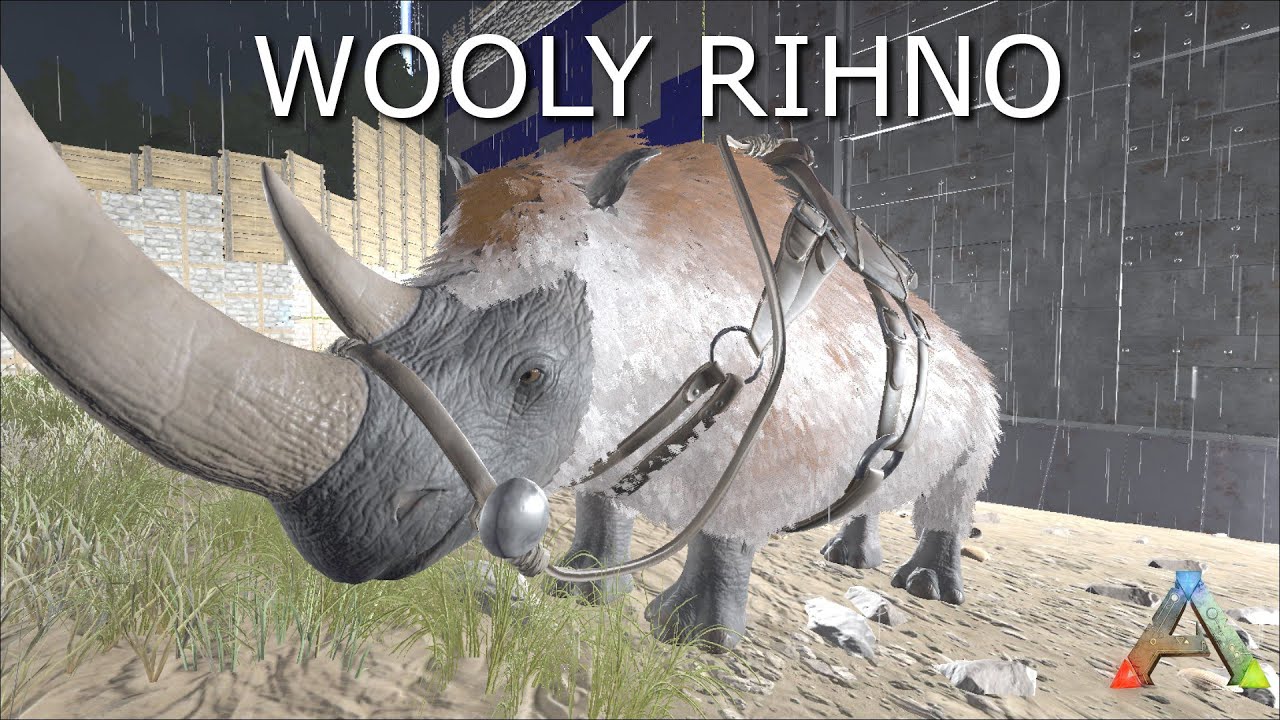 ARK survival evolved wooly rhino - YouTube