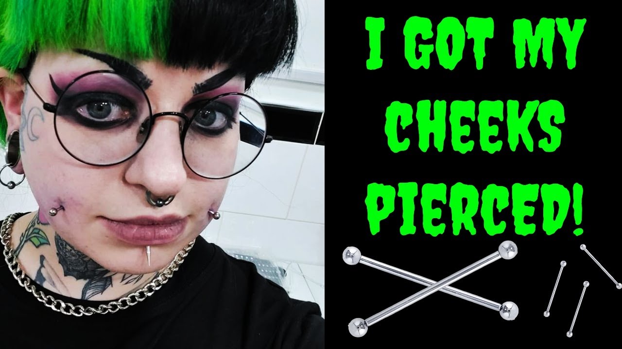 Impulsive Cheek Facial Piercings // Emily Boo - YouTube