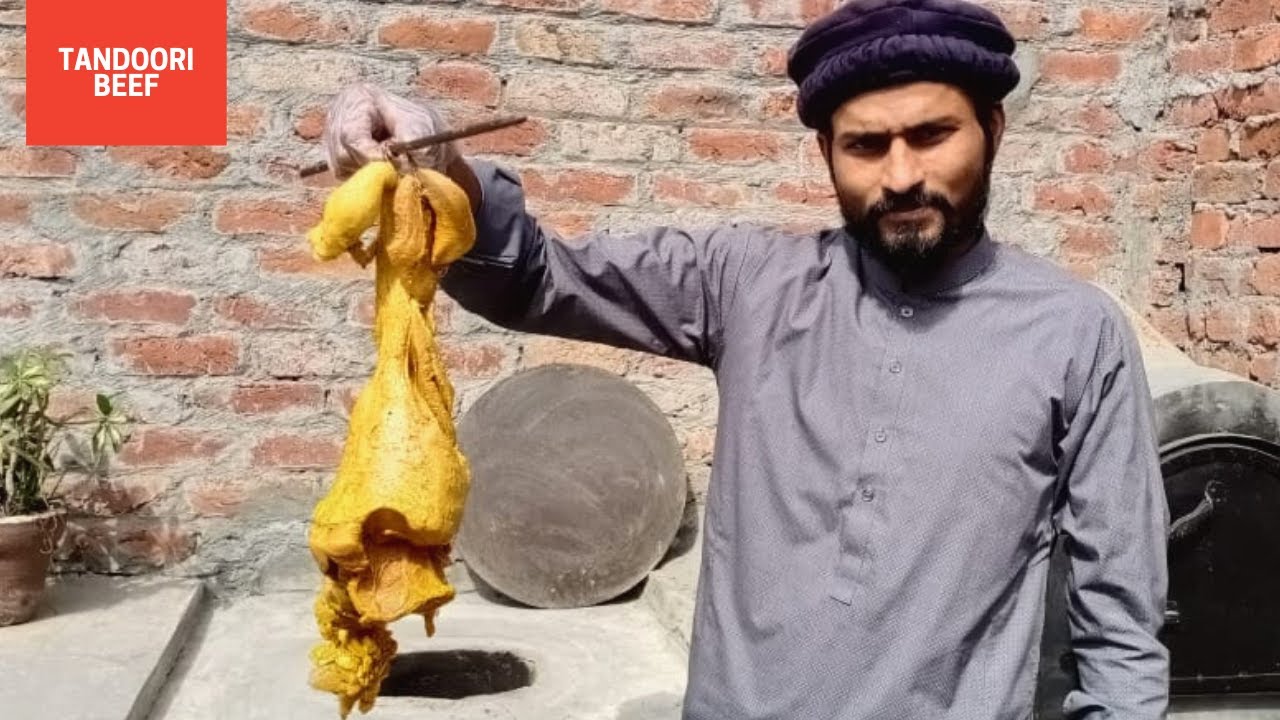 Tandoori Beef Recipe with Green Chutney | Meat in Tandoor by Village ...