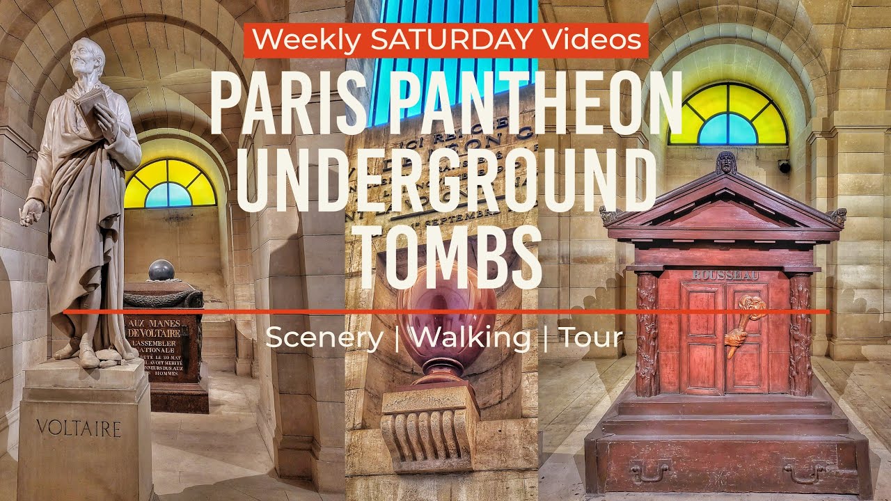 Paris Pantheon 👍Underground 😨 Tombs 🚶Walking Tour 🇫🇷 - YouTube
