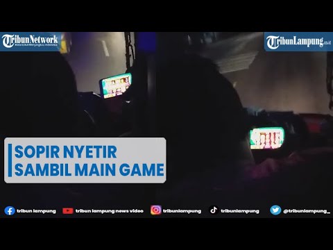 Viral Sopir Bus Nyetir sambil Main Game, Bawa Penumpang Penuh @TRIBUNLAMPUNGNEWSVIDEO