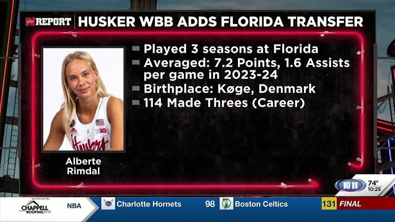 Nebraska WBB adds Florida Transfer, Alberte Rimdal - YouTube
