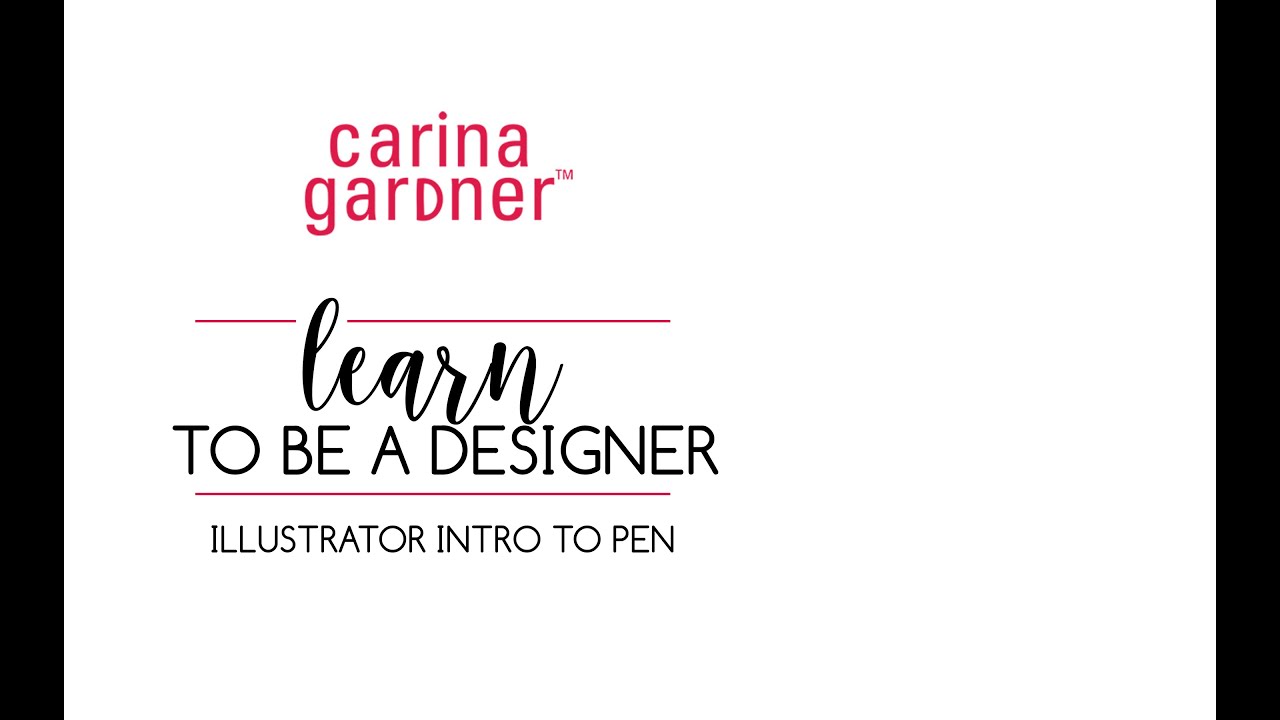 Learn to Be A Designer: Illustrator Intro to Pen Tool Tutorial - YouTube