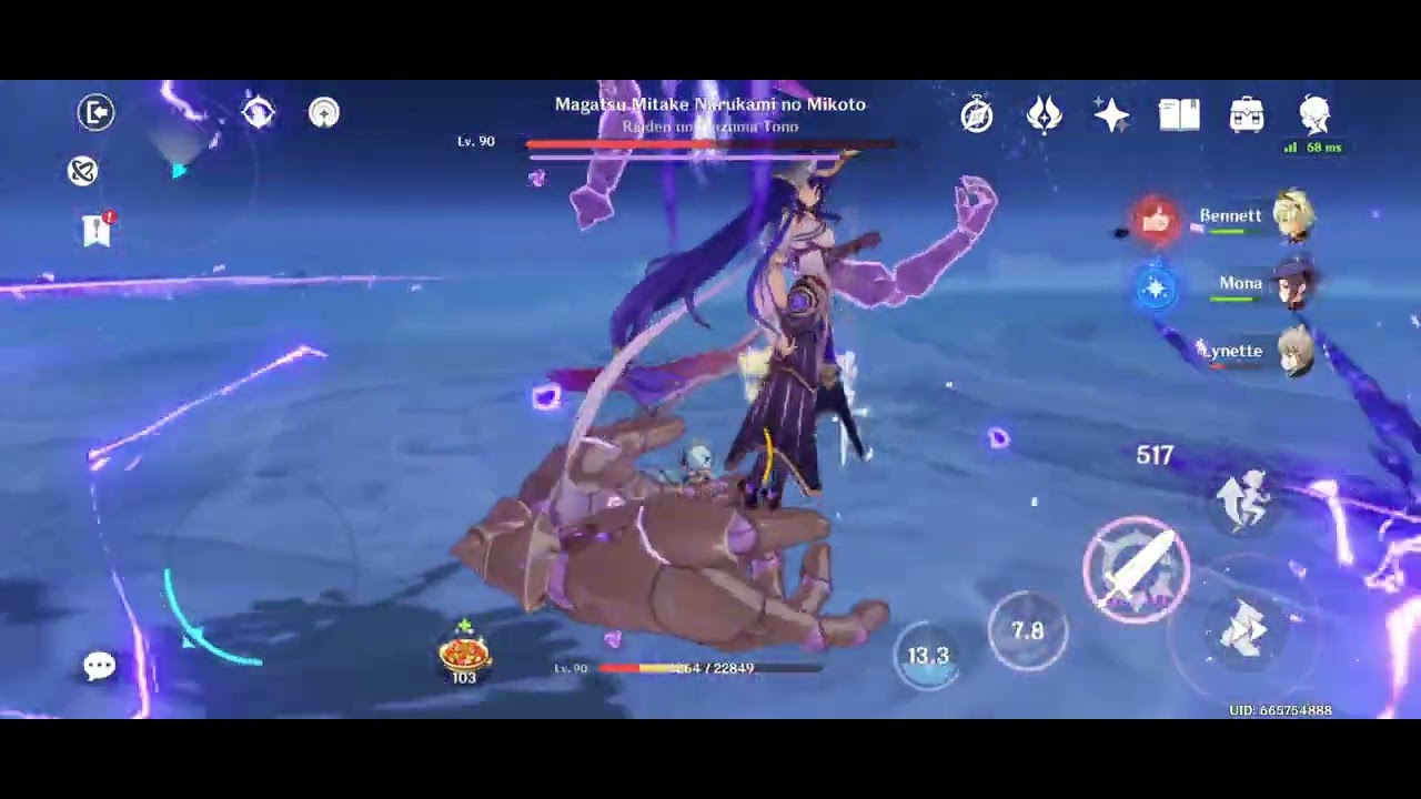 fighting Raiden genshin impact - YouTube
