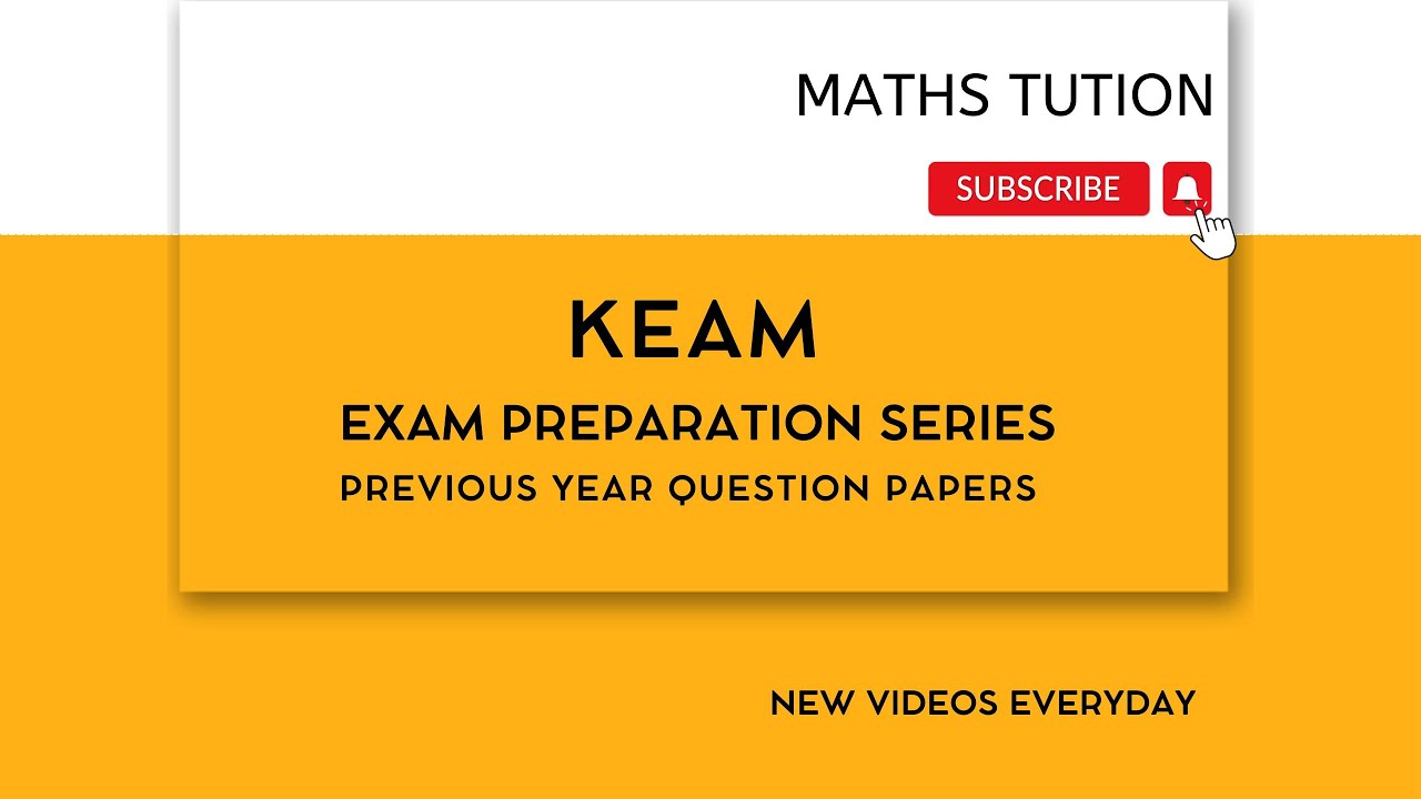 KEAM | PYQ | Previous Year Question Papers | Maths - YouTube