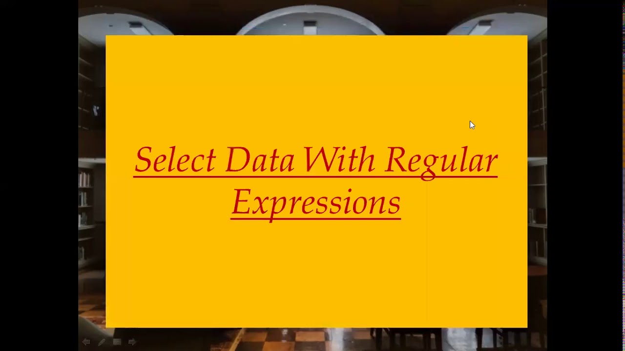 Mysql Regular Expressions Youtube