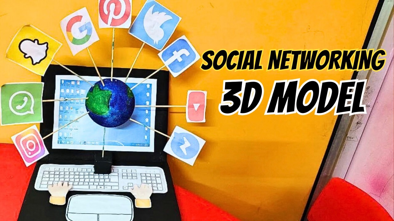 How To Make Easy Social Networking 3d model | School Project - YouTube