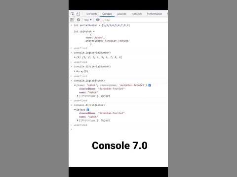 Console.log VS Console.dir #short #shorts #javascript #react #developer #interview - YouTube