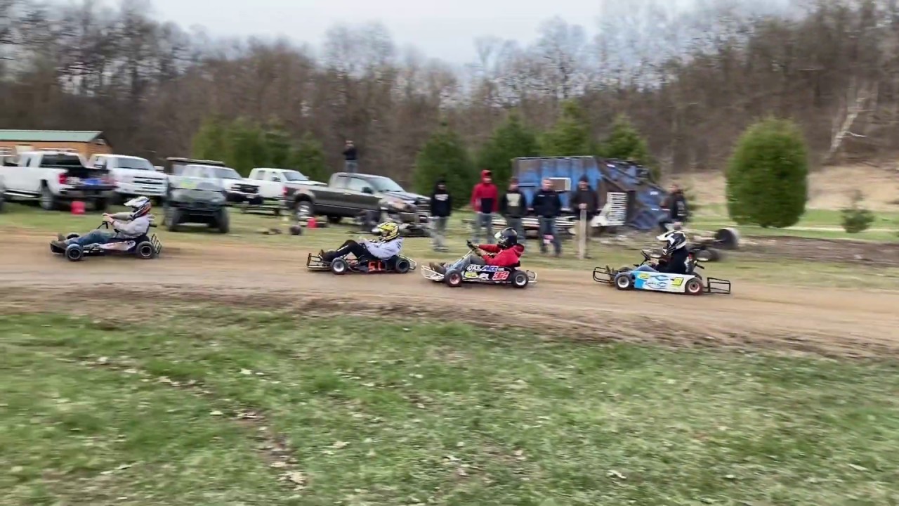 Second race of the year! Dirt track go kart racing - YouTube