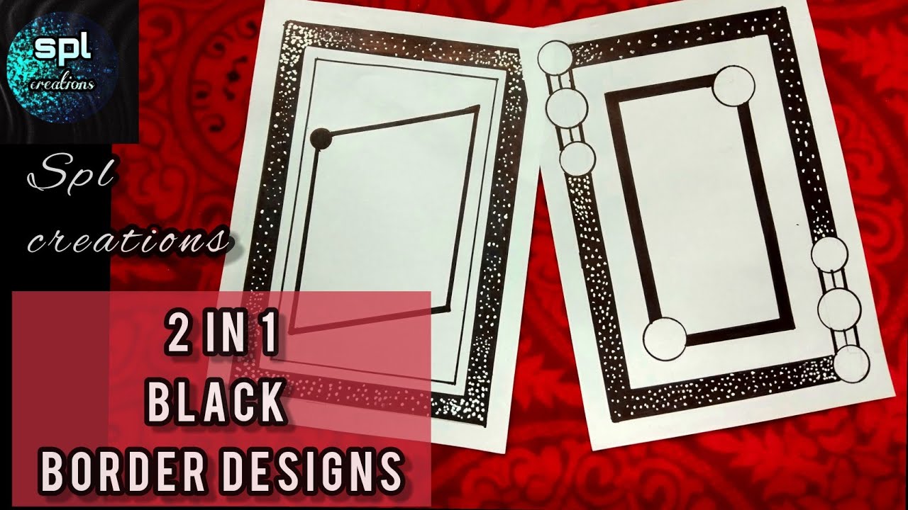 Black border design on paper for project/ front page designs for school ...