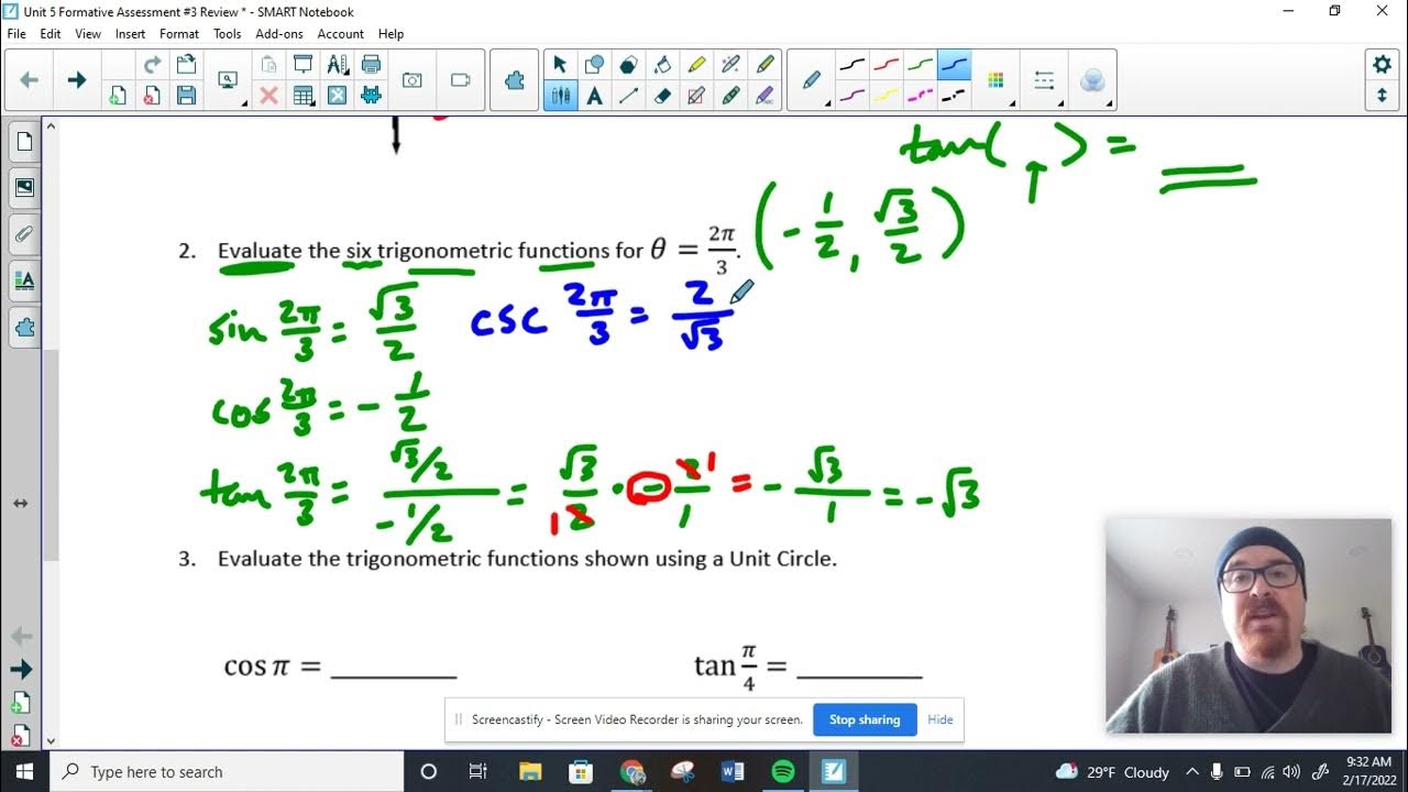 Evaluating a Trigonometric Function Using the Unit Circle - YouTube