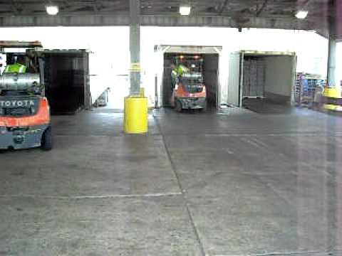 Loading fruit into the trailer - YouTube
