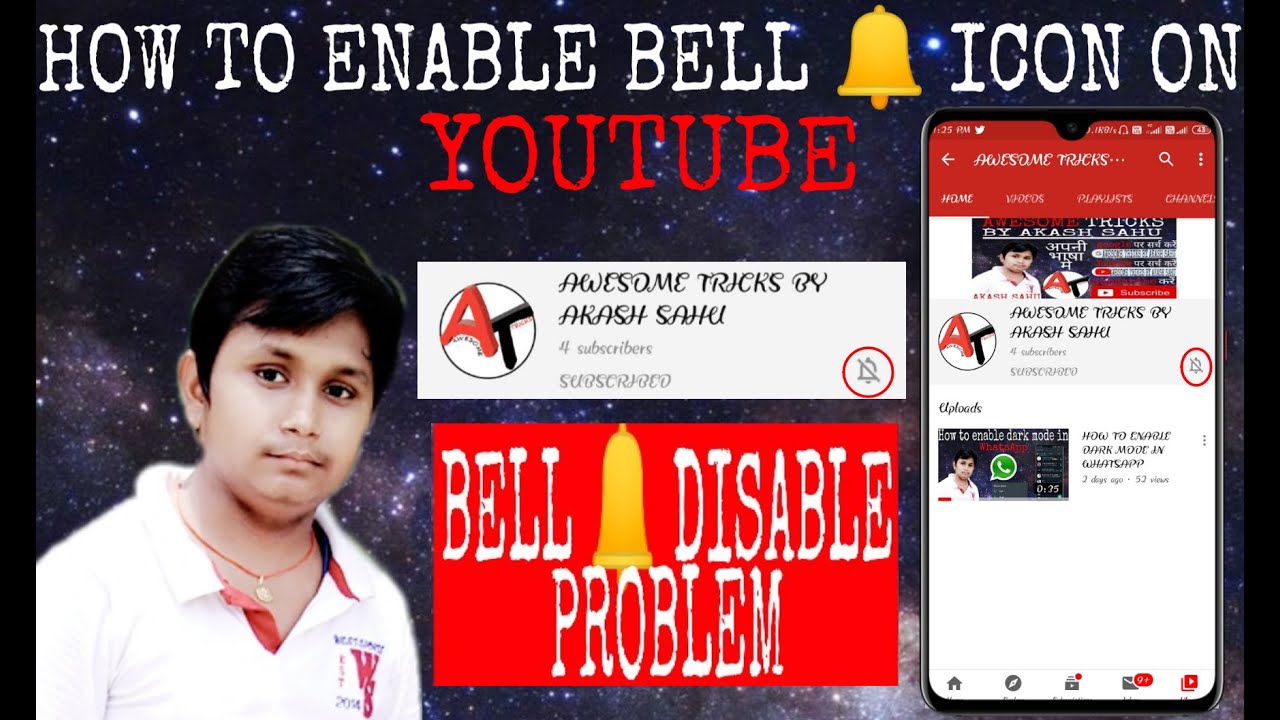 HOW TO ENABLE BELL 🔔 ICON ON YOUTUBE - YouTube