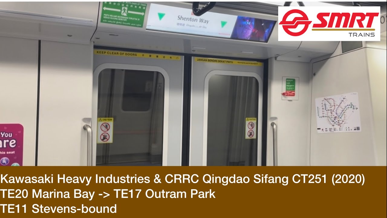 SMRT Trains [TEL] Kawasaki & CRRC Sifang CT251 [2020] - Marina Bay to ...
