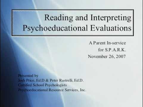 Reading and Interpreting Psychoeducational Evaluations - YouTube