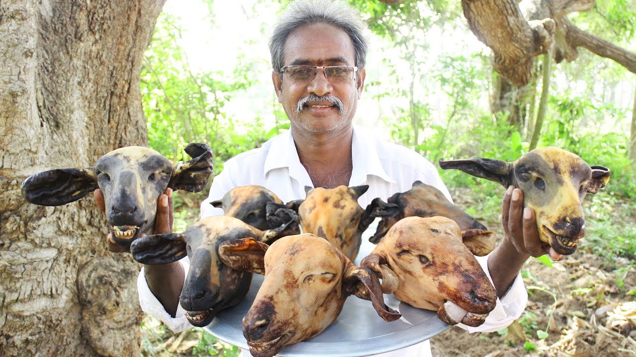 Traditional Lamb Head curry || Goat Head Recipes || Myna Street Food ...
