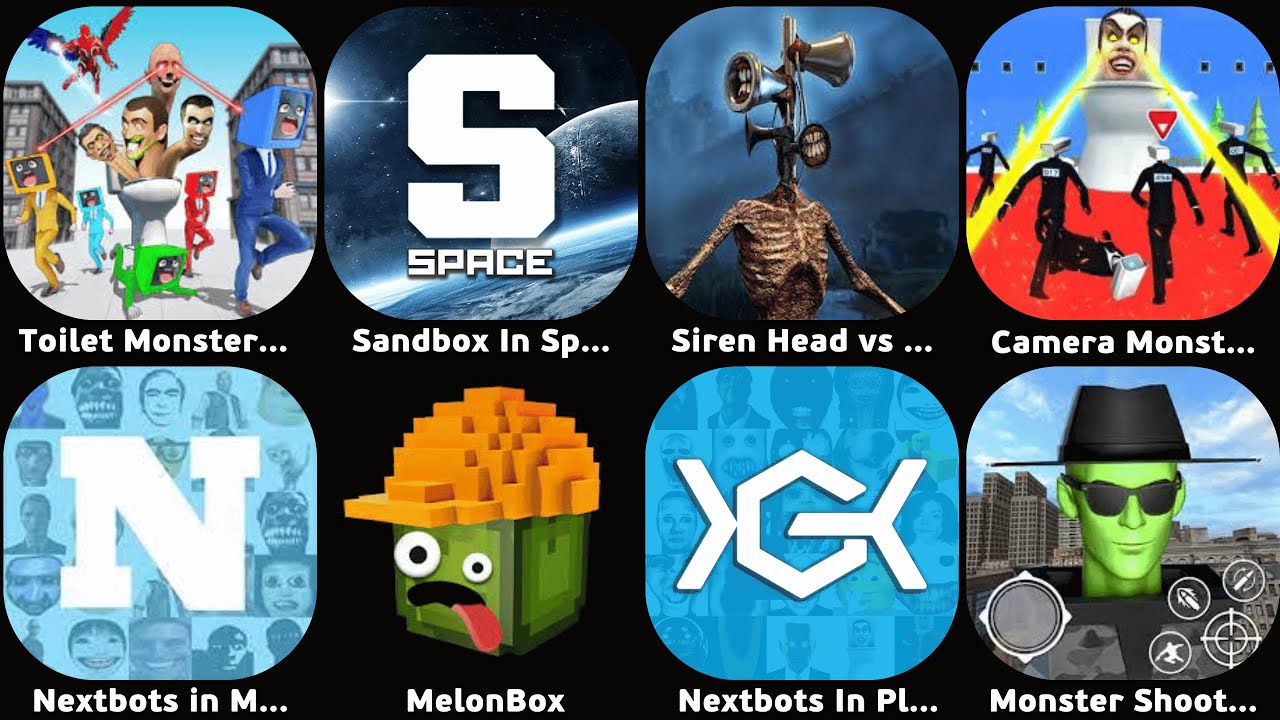 Toilet Monster Battle Game 3D,Sandbox In Space,Siren Head vs Pipe Head ...