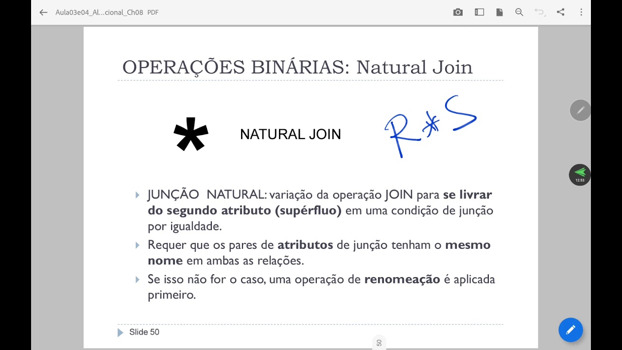 Álgebra Relacional #07 - Junções (Joins) - Theta, Equijoin, Natural ...