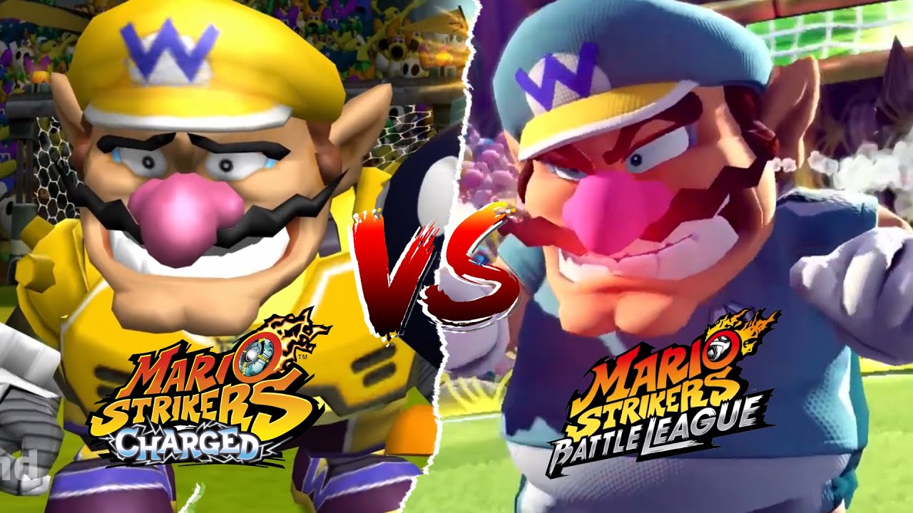 WARIO LOSE ANIMATION COMPARISON - Mario Strikers Charged VS Mario ...