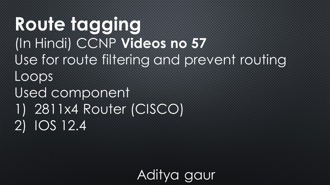 Routing loop prevention using Route tagging CCNP (v-57) - YouTube