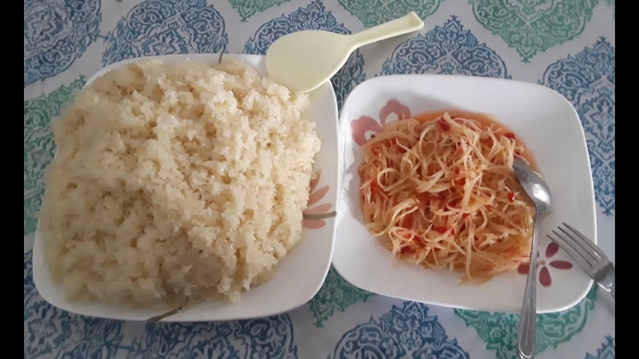 2 - Sticky Rice and Papaya Salad - YouTube