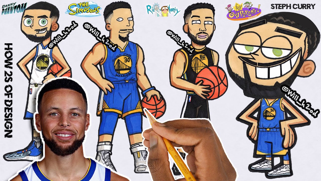 DRAW STEPH CURRY IN 4 STYLES ! - YouTube