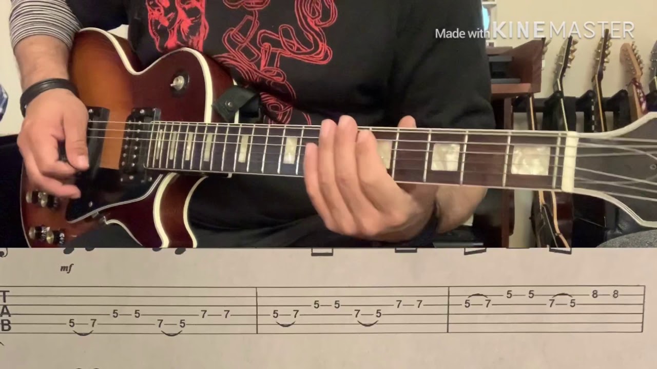 Slash lick lesson with tabs - YouTube