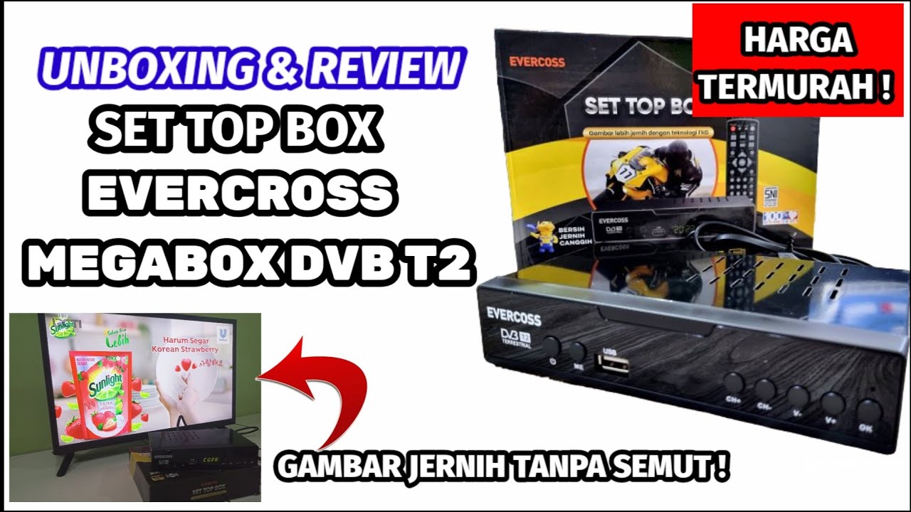 Review Set Top Box MURAH Evercross Max DVB T2 | cara pasang set top box ...