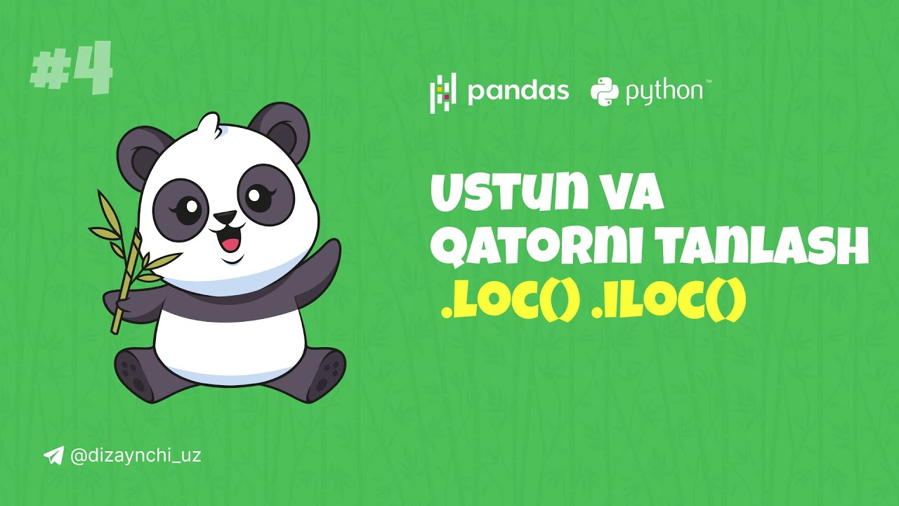 Pandas .loc va .iloc bilan ishlash | 4-dars - YouTube