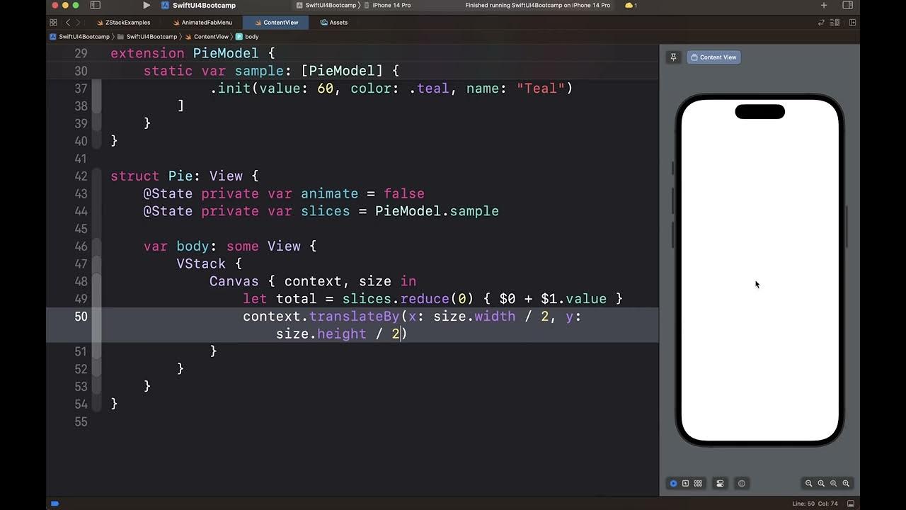 Pie Chart Using Canvas SwiftUI 4 - YouTube