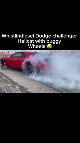 Dodge challenger hellcat with buggy wheels 😂 - YouTube