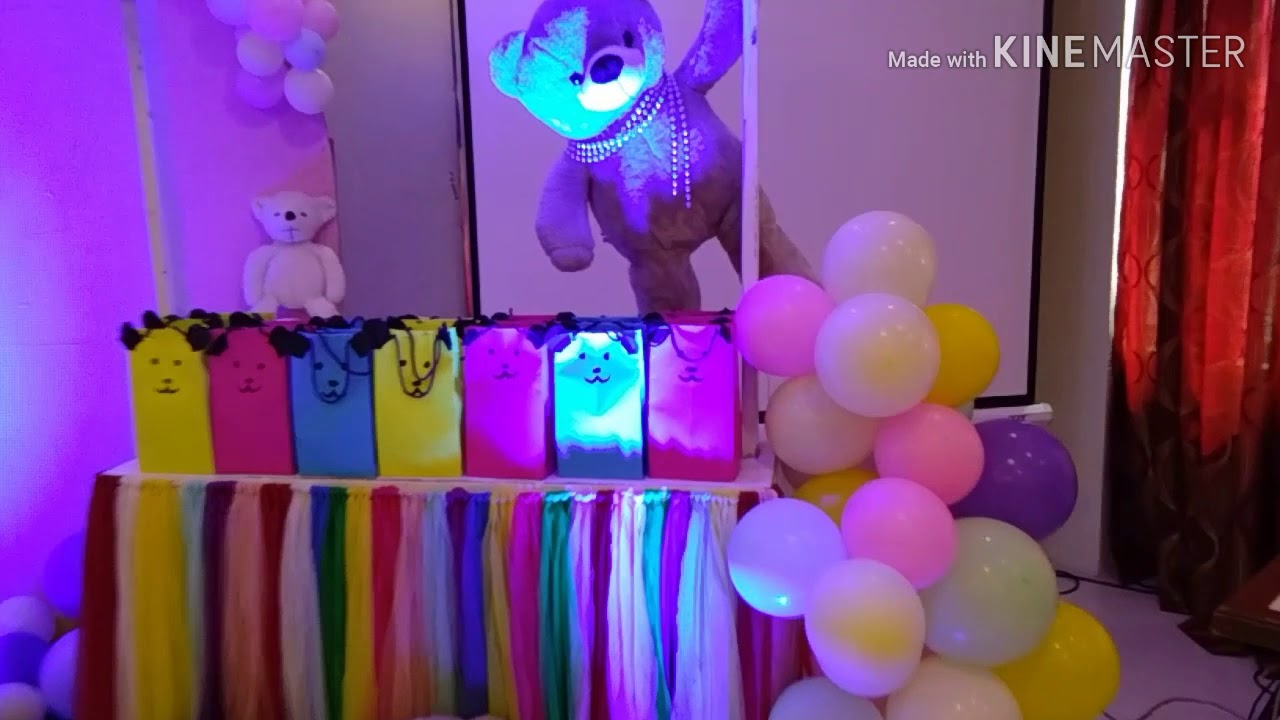 BEAR THEME | BIRTHDAY DECORS |PARTY - YouTube